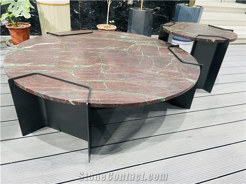 Red Quartzite Table - Natural Stone - StoneContact.com
