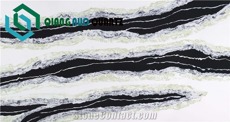 Thick Black Texture, Sturdy Surface Artificial Stone Slabs from China ...