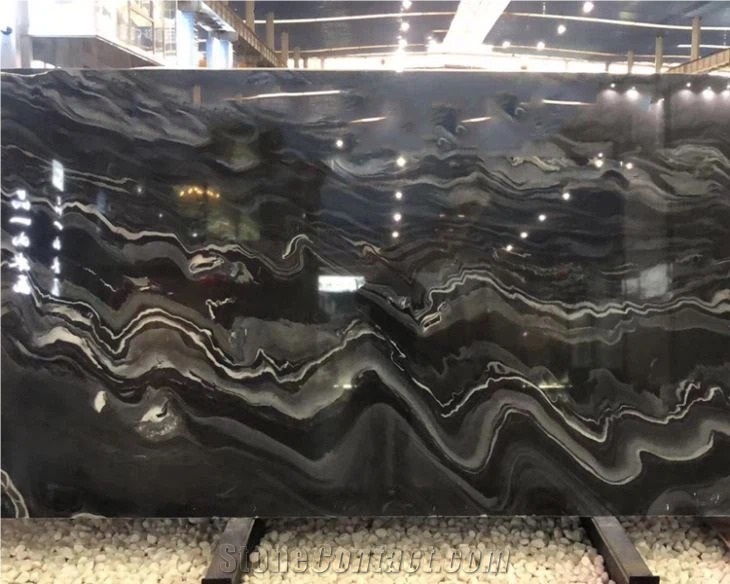 Bhainslana Black Marble Slabs & Tile from India - StoneContact.com