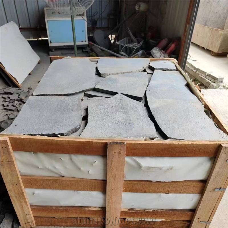 Grey Basalt Flagstone Walkway in China - Natural Stone - StoneContact.com