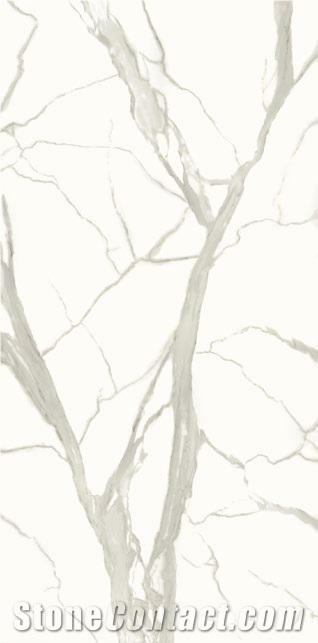 Super Snow White Sintered Stone Slabs from China - StoneContact.com
