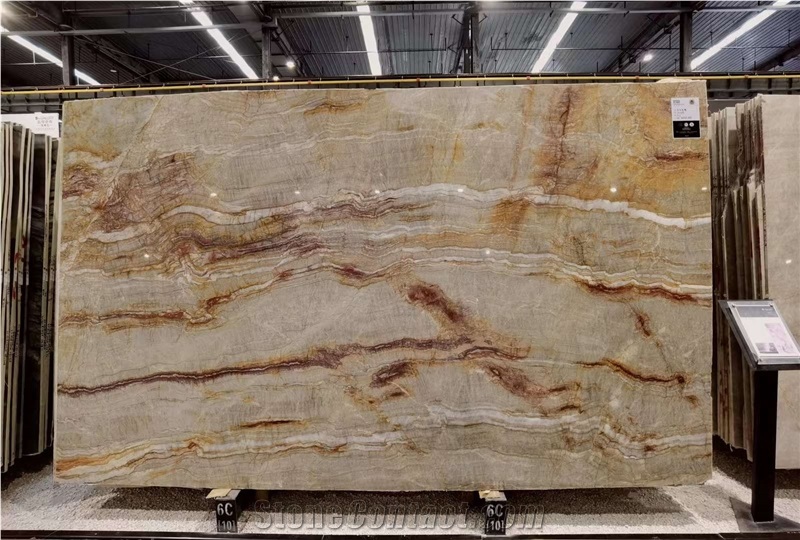 Gold Brazil Quartzite Slabs - Natural Stone - StoneContact.com