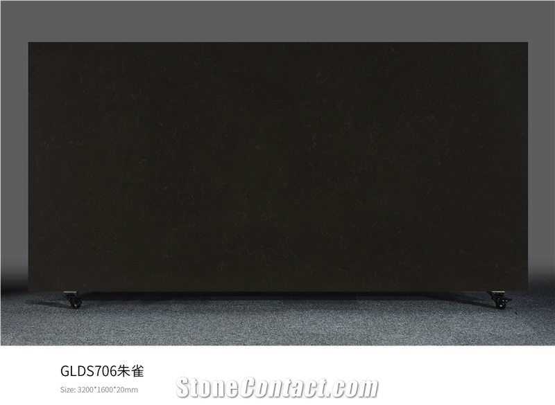 Deep Black Marble Texture Engineering Quartz Slabs from China ...