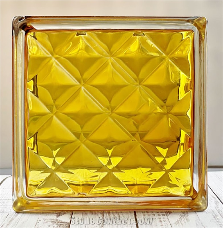 Colored Hollow Bricks-Yellow Gemstone Pattern from China - StoneContact.com