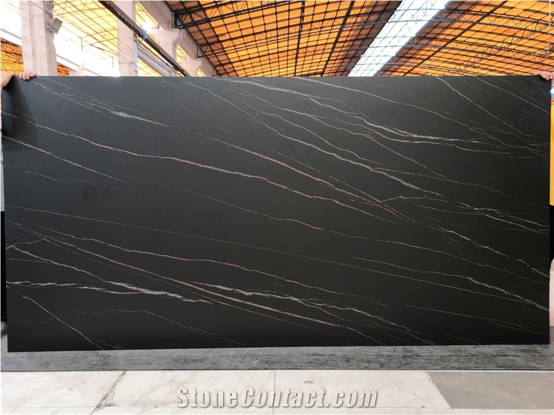 JQC163212X71 Black Sintered Stone Slabs from China - StoneContact.com