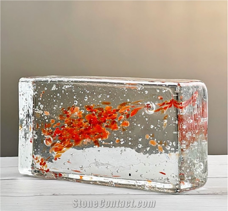 Red Cloud Solid Glass Bricks from China - StoneContact.com