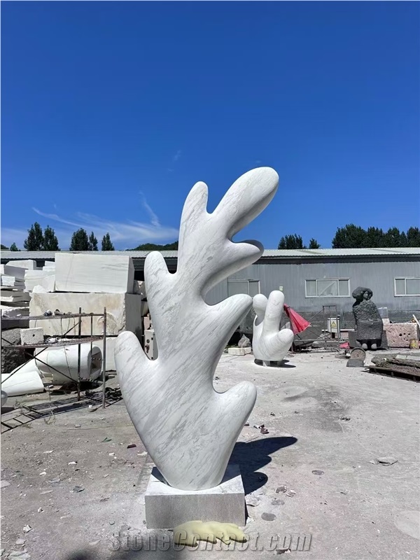Coralline Shape White Marble For Garden Design Sculpture from China ...