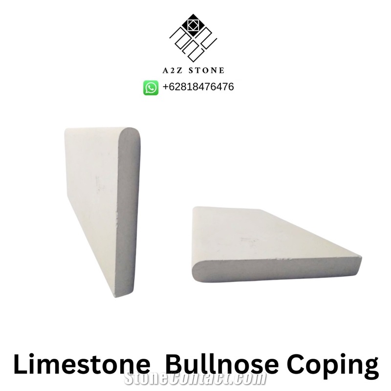 Limestone Bullnose Pool Coping Tiles - StoneContact.com