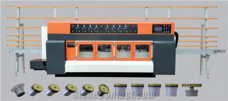 YSMD 11 Head Automatic Stone Flat Bevel Edge Polishing Machine from ...