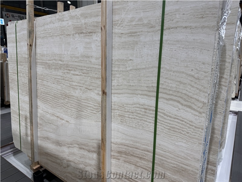 New Classic Beige Travertine Slabs from China - StoneContact.com