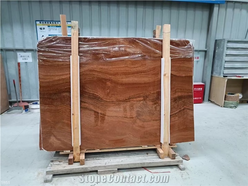 Red Wood Grain Marble Slabs Royal Wooden Stone Tile from China ...