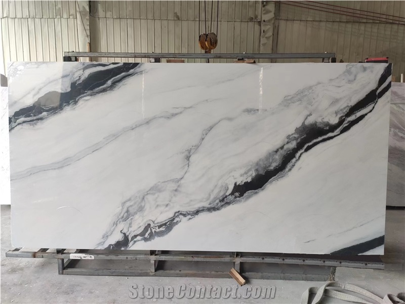 Panda White Sintered Stone Slabs from China - StoneContact.com