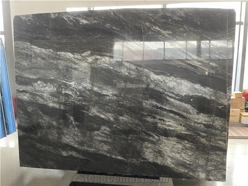 Silver Wave Grey Marble Slabs from China - StoneContact.com