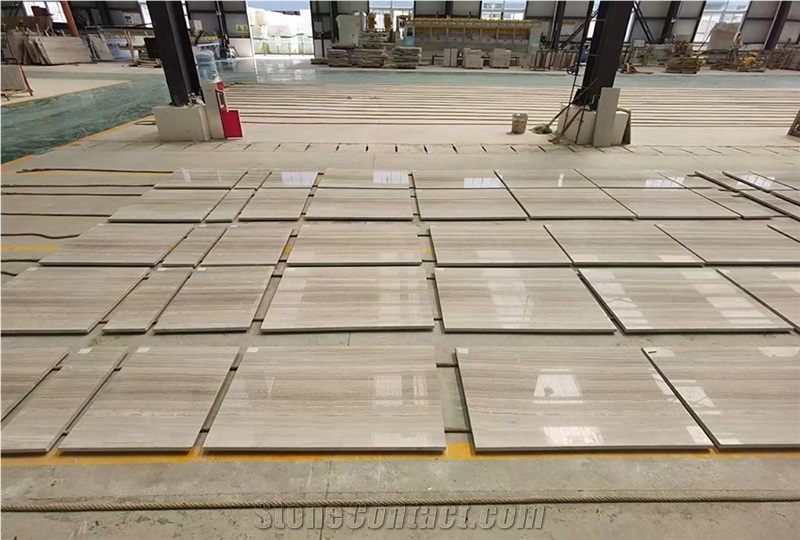 White Wooden Marble Polished 2Cm Tiles, Floor Applications from China ...