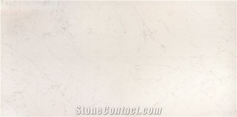 White Dew Quartz Slabs，2400Up X 1200Up X 18Mm from China - StoneContact.com