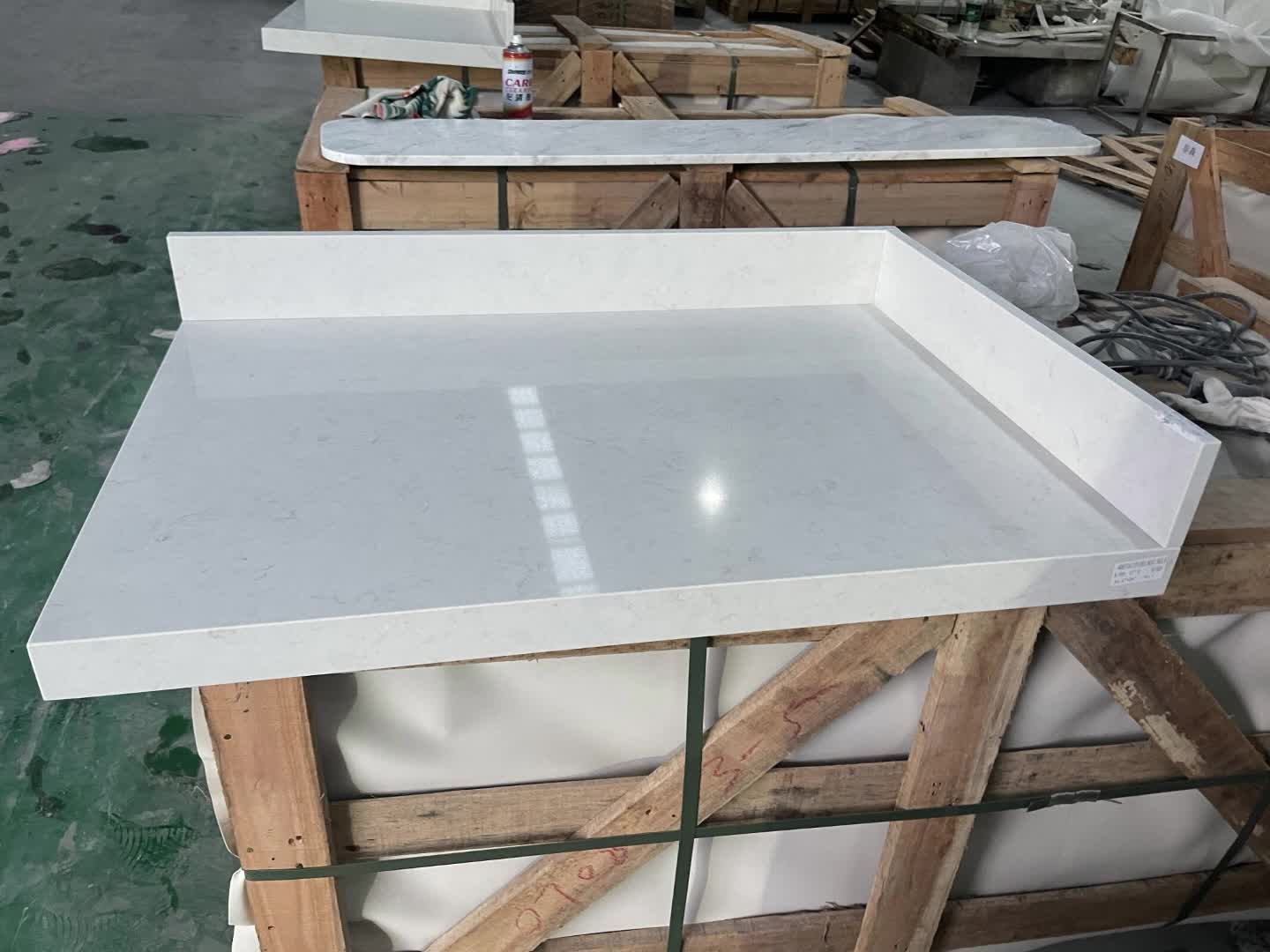 Carrara White Quartz Commercial Counters from China - StoneContact.com
