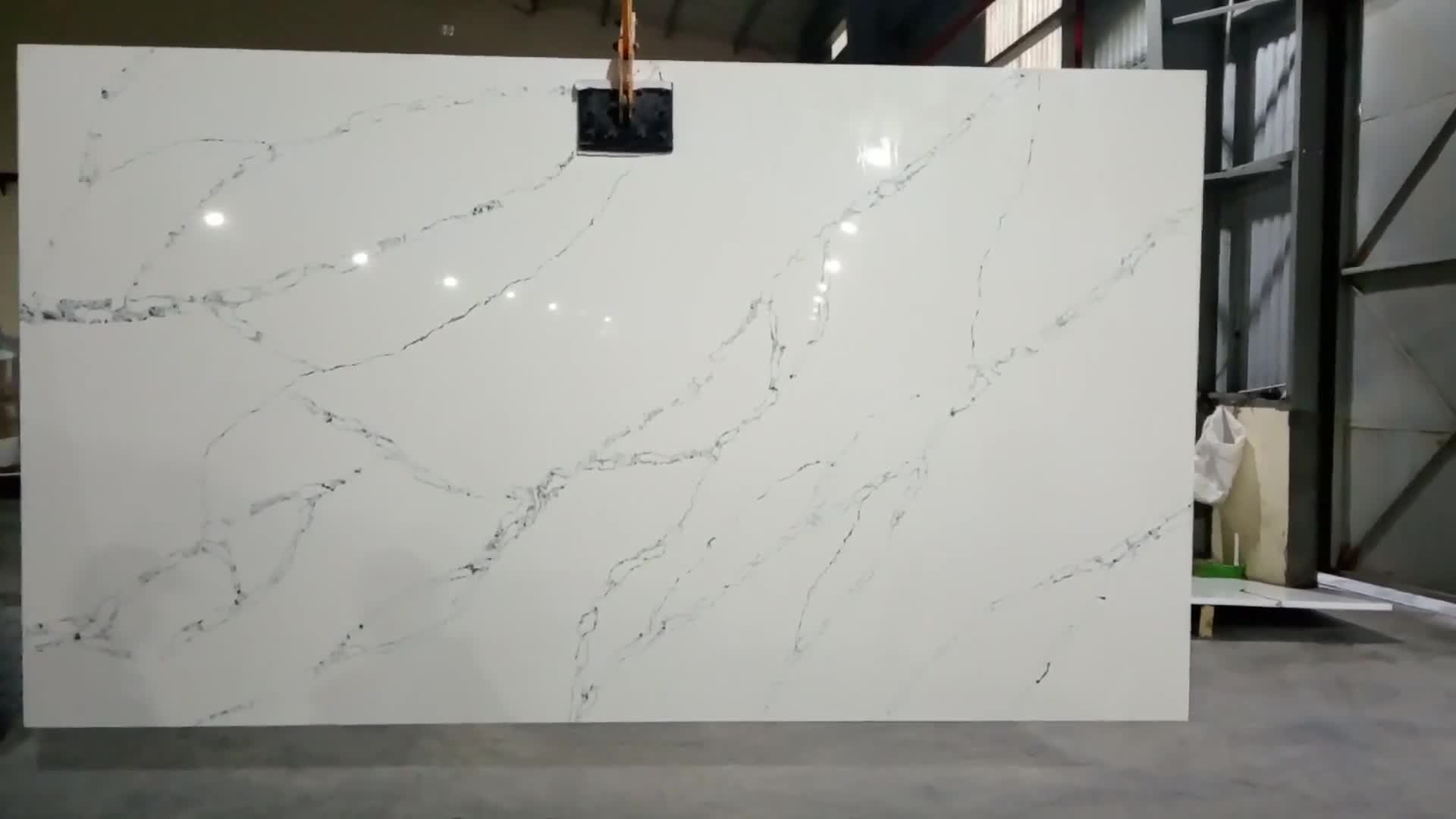 LQ-803 Calacatta Quartz Slab Engineered Stone Vietnam from Viet Nam ...