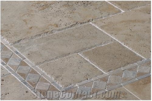 Rustic Travertine Brushed Chiseled Edge French Pat from Turkey ...