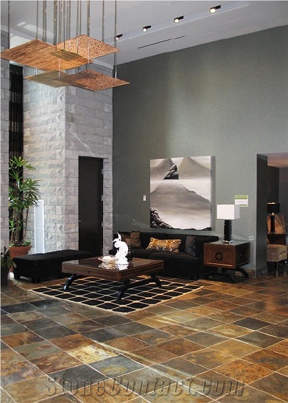 Rust Slate Floor Tiles from Canada - StoneContact.com