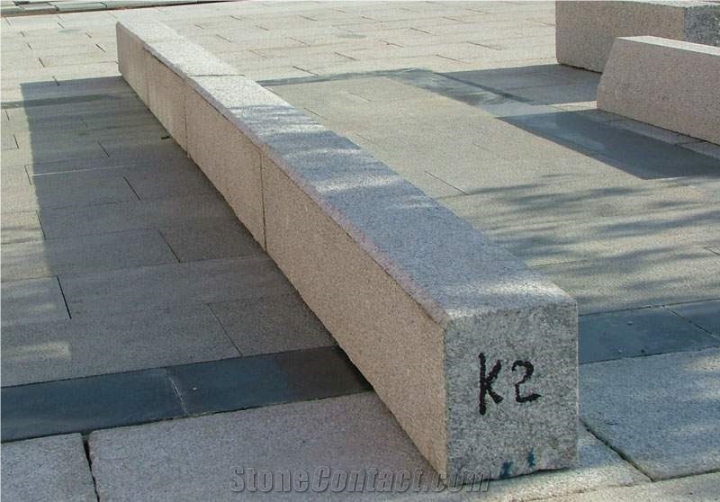 Type K Kerbs, G341 Grey Granite Kerbs from China - StoneContact.com