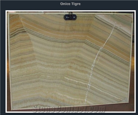Onice Tigre Onyx Slab from Italy - StoneContact.com