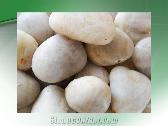 Polished Flat River Rock, Pebble White Marble Pebble, Gravel from China ...