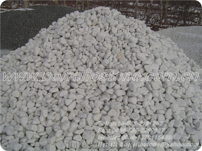 Pure White Pebble Stone, White Marble Pebble Stone from China ...
