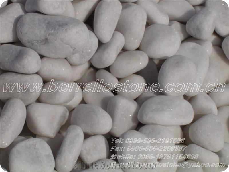 Pure White Pebble Stone, White Marble Pebble Stone from China ...