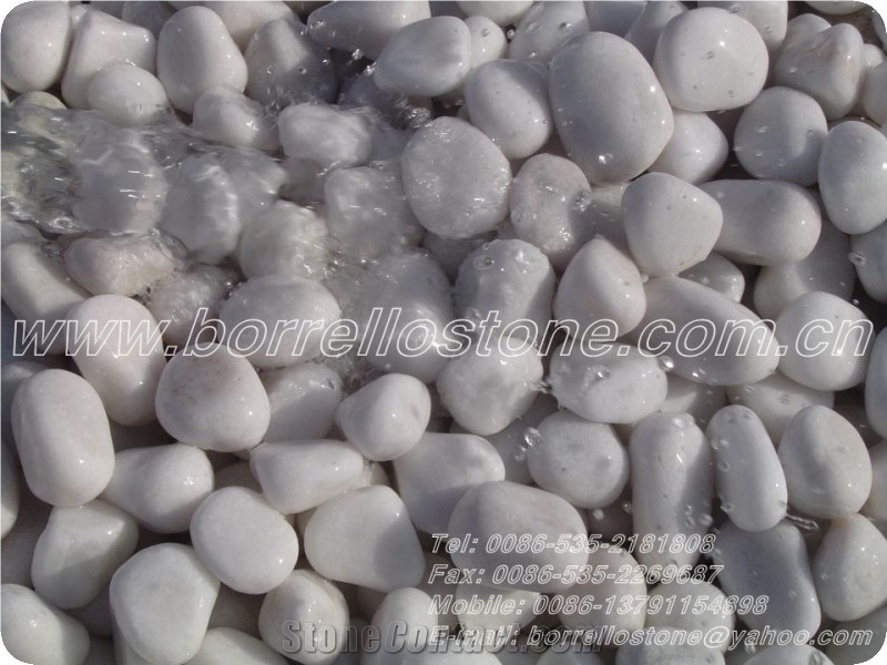 Pure White Pebble Stone, White Marble Pebble Stone from China ...