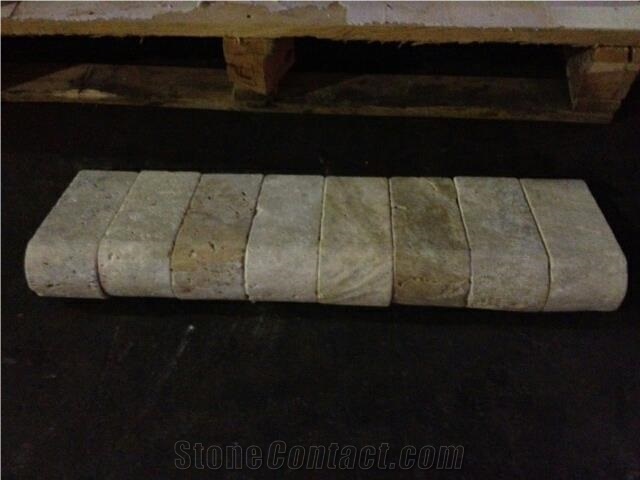 Beige Travertine Pool Copings from Turkey - StoneContact.com
