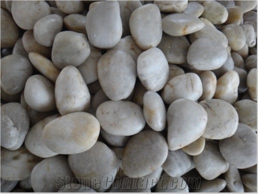 Polished Flat River Rock, Pebble White Marble Pebble, Gravel from China ...