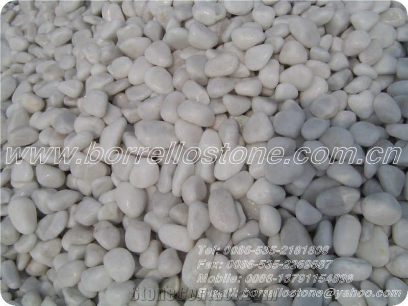 Pure White Pebble Stone, White Marble Pebble Stone from China ...
