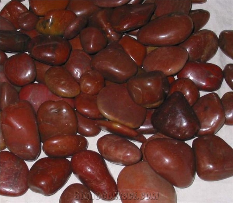 Red Marble Pebble Stone from China - StoneContact.com