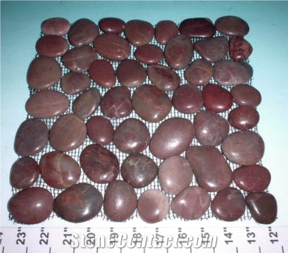 Red Pebble Tiles from China - StoneContact.com