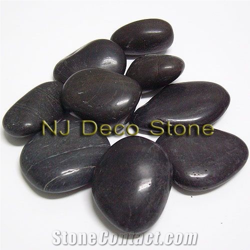 Black Pebble Stone Beach Pebble, Pebble Stone Black Marble from China ...