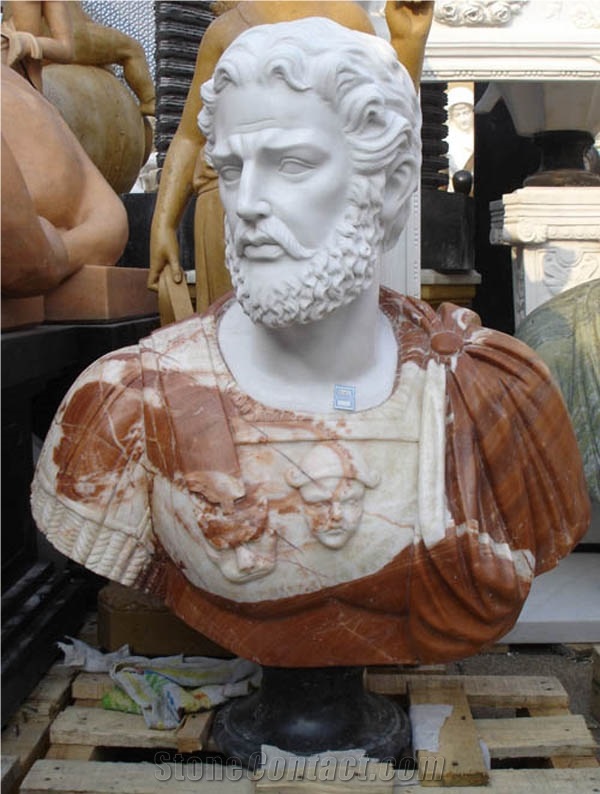 Multicolor Carved Stone Portrait from China - StoneContact.com