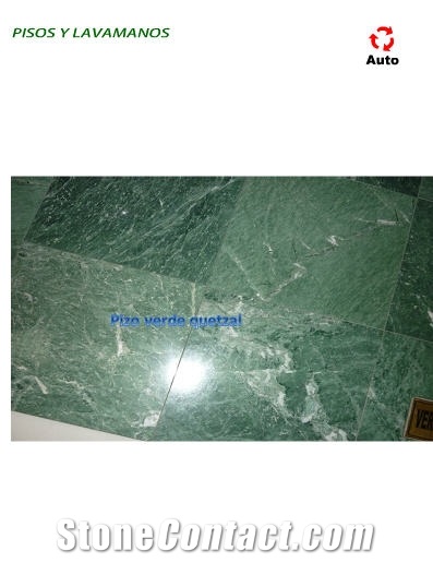 Verde Quetzal Marble Tiles, Guatemala Green Marble from El Salvador ...