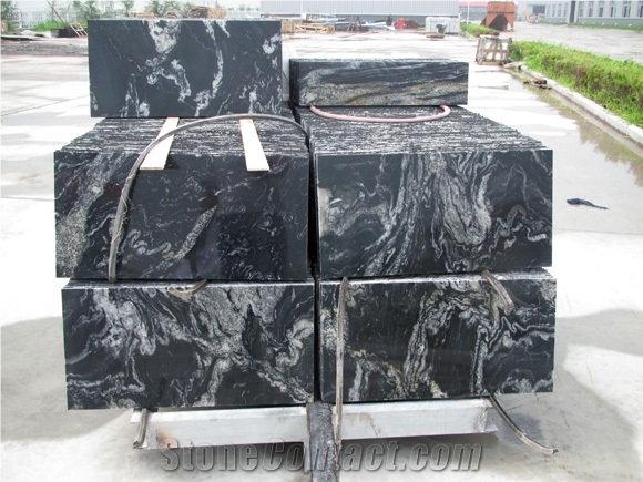 Black Fantasy Granite Slab, Brazil Black Granite from China ...