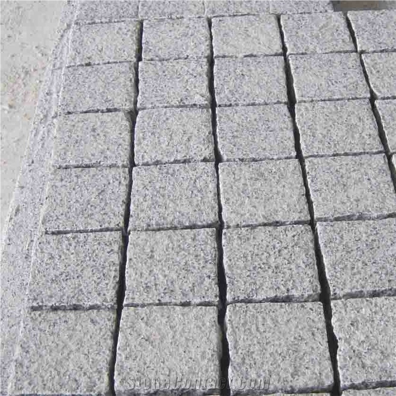 Light Grey Granite Cubic Stone, Cube Stone from China - StoneContact.com