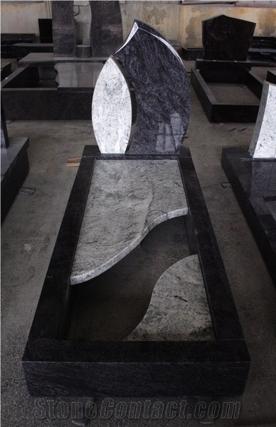 Bahama Blue Granite Polished European Style Tombstone & Monument from ...