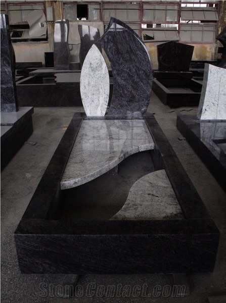 Bahama Blue Granite Polished European Style Tombstone & Monument from ...