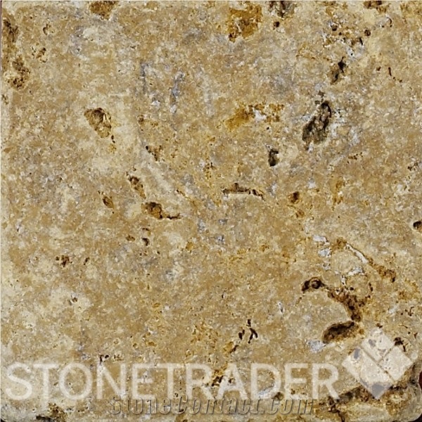 Tumbled Yellow Travertine Tile, Turkey Yellow Travertine from United ...