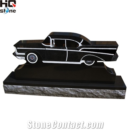 Car Shape Black Granite Monument, Black Granite Monument & Tombstone ...