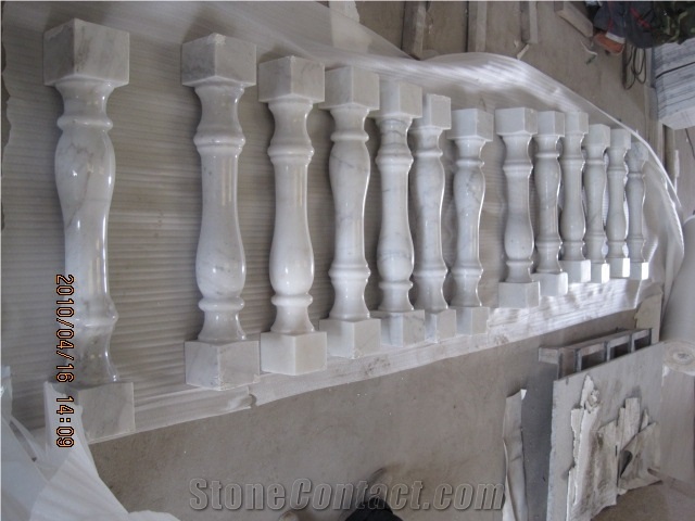 Marble Baluster, White Marble Balustrade from China - StoneContact.com