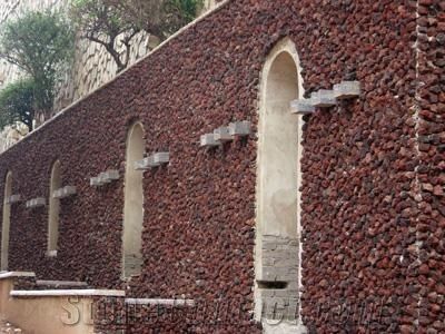 Multi Color Volcanic Rock,Rough, Lava Stone Red Basalt Building Walling ...