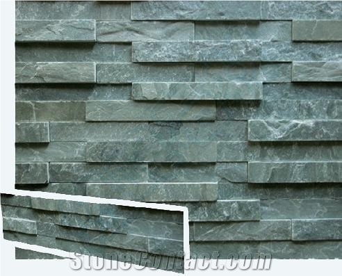 China Green Slate Cultured Stone Wall Panel,Stacked Stone,Ledgestone Wall Cladding from China ...