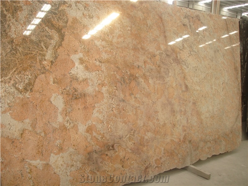 Brazilian Juparana Bordeaux Granite Slab from China - StoneContact.com