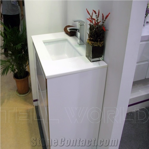 Free Standing Solid Surface Countertops Modern Bathroom Cabinets with ...