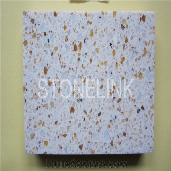 Slqu-029,Corn White Quartz Stone Slabs & Tiles,Artificial Quartz ...
