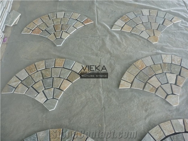 Random Flagstone Mats Slate Landscaping Stone Paving from China ...
